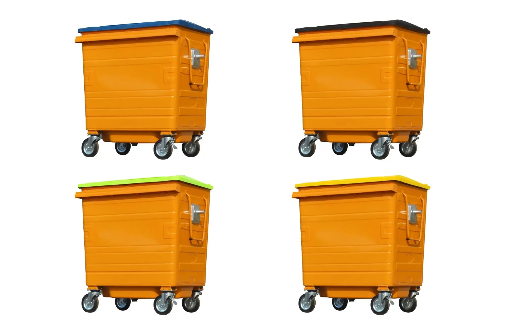 1100L Large Outdoor Metal Trash Bin - Durable & Sustainable