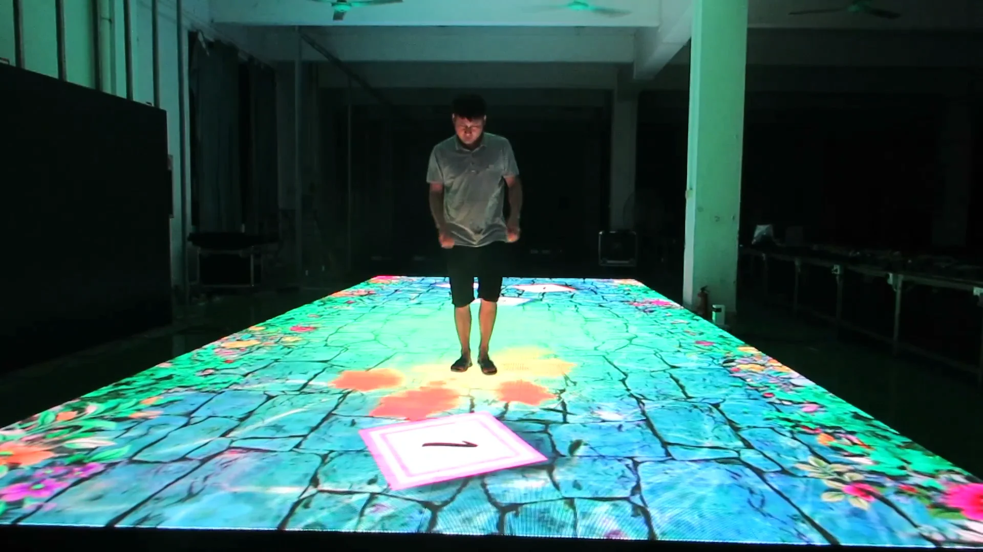 Portable Interactive Hd Video Floor Tiles Illuminated Led Display Led ...