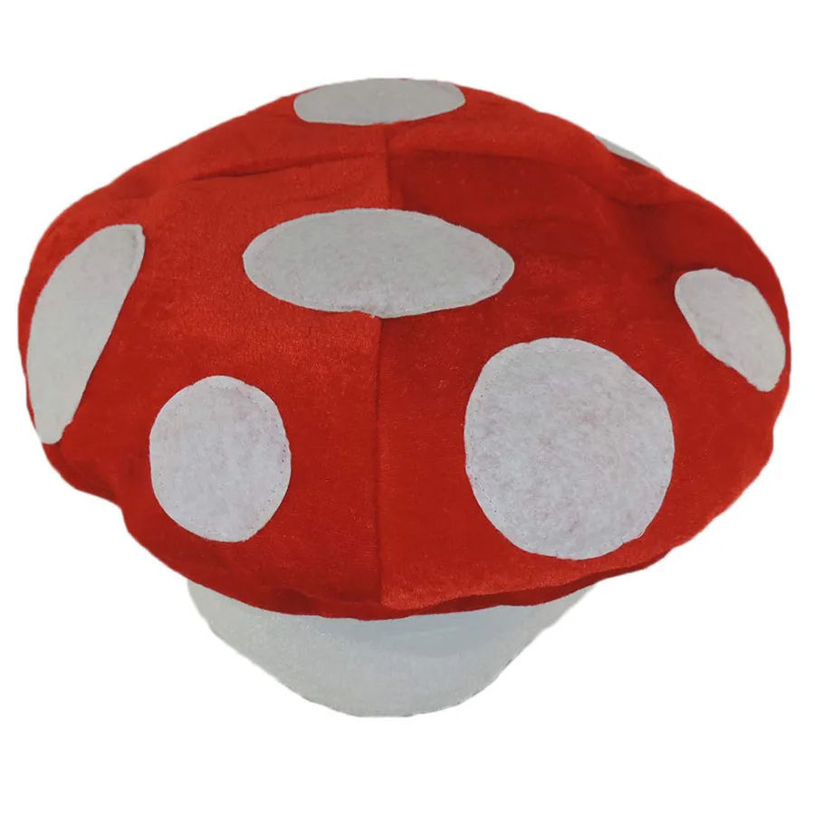 H82 Fancy Dress Mushroom Shape Plush Novelty Hat Cosplay Party Headwear ...