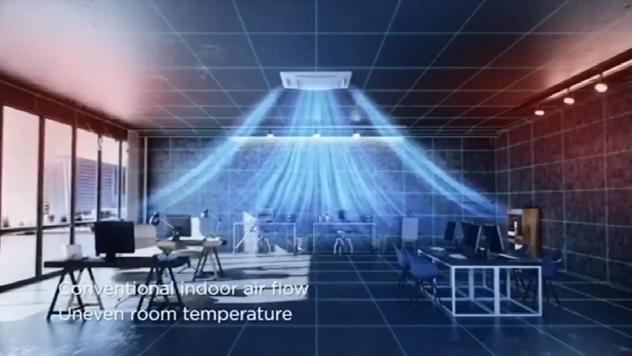 Midea Smart Vrf System Easy Installation 9kw 30700btu Four-way Cassette ...