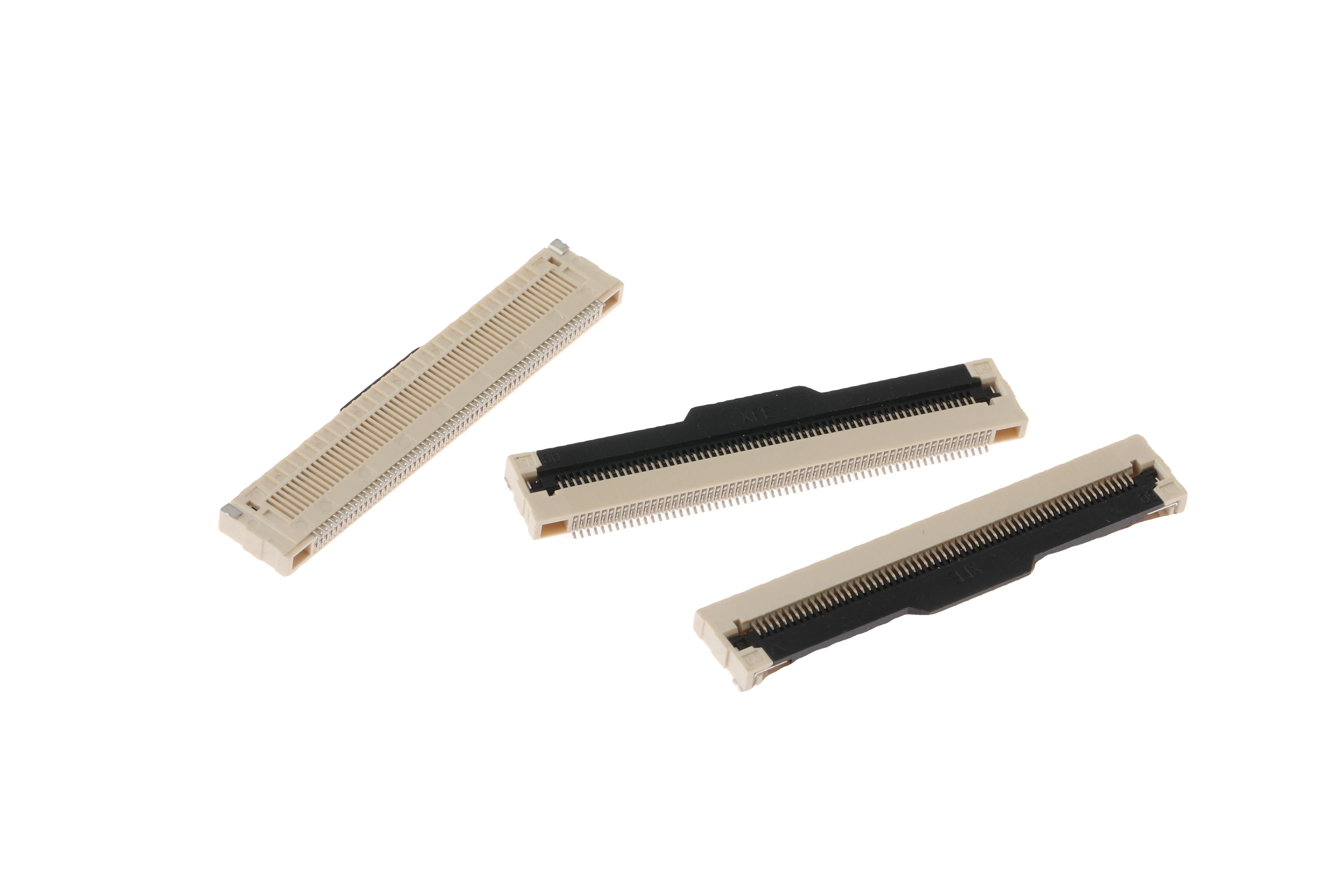 0.5mm Pitch Horizontal Smt Type Bottom Contact Flip-lock Right Angle Zif H2.1mm Fpc/ffc ...