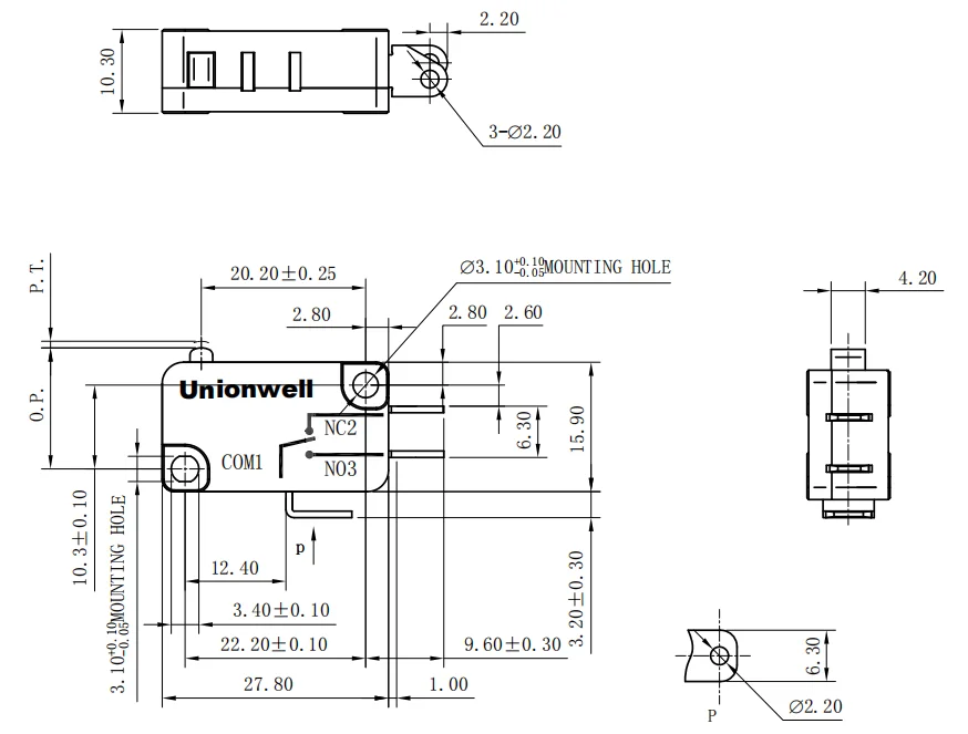 Basic Micro Limit Switch 16A 250VAC for Appliances & Machines