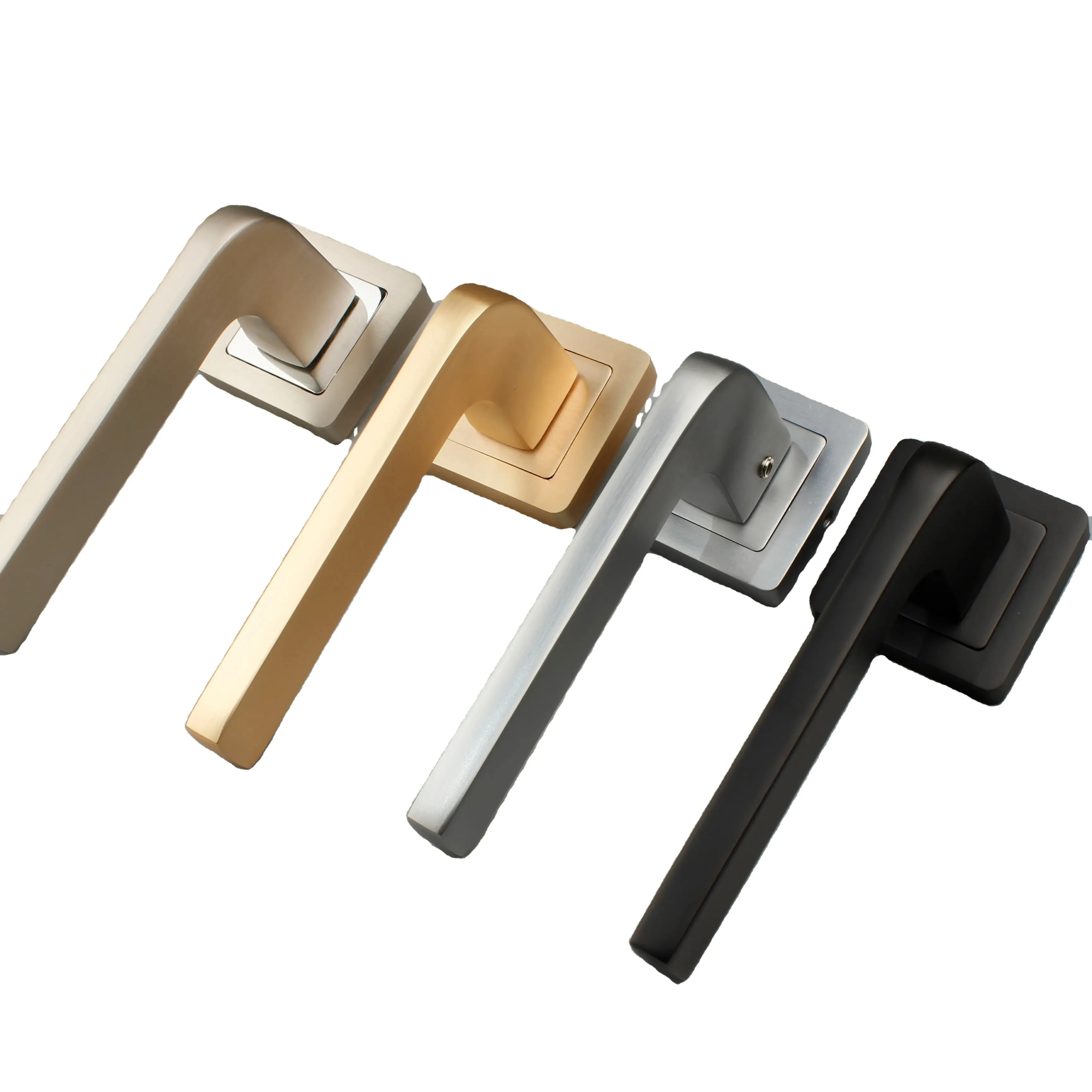 Aluminum Alloy Door Handles Modern Zinc Alloy Design Gold Black Color ...