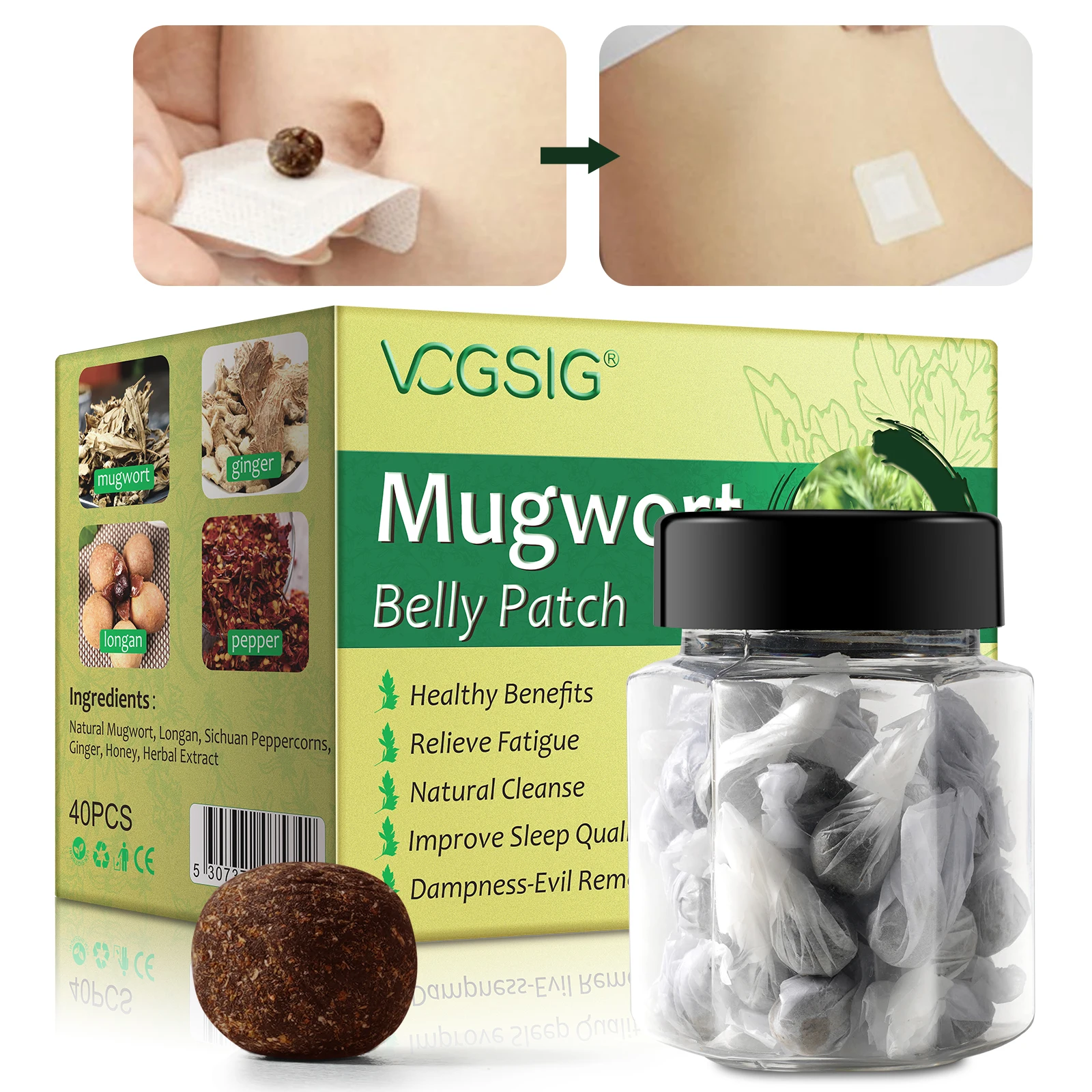 Mugwort Belly Patch for Weight Loss – Detox Slimming Pellets Navel ...