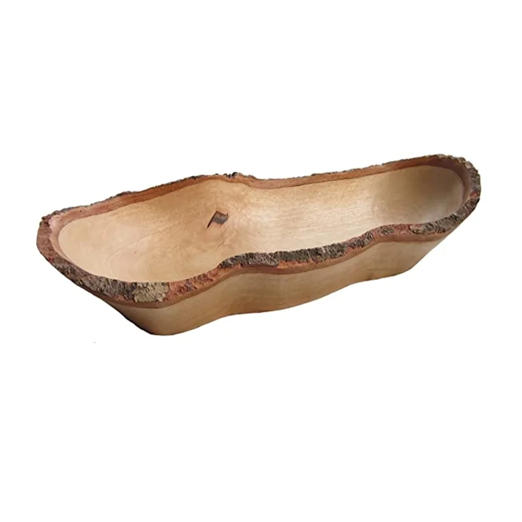 Long Tray Log Tray With Bark Edge Made From Sustainable Wooden Hot Sale ...