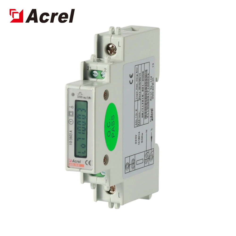 Acrel Adl10-e Lcd Display Rs485 Single Phase Energy Meter Din Rail For Iot Ems - Buy Lcd Display ...