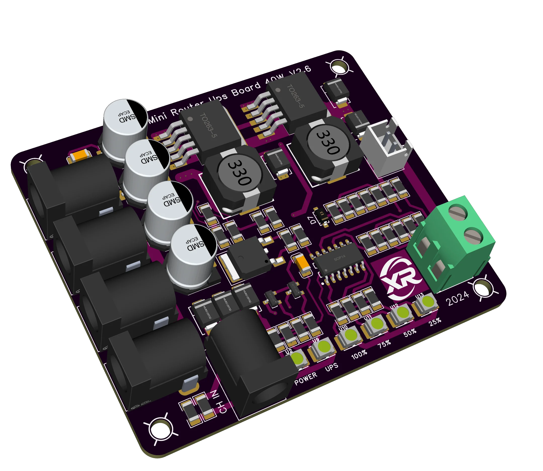 Mini UPS Router Board 47.5W - Reliable UPS PCB for WiFi Routers with ...