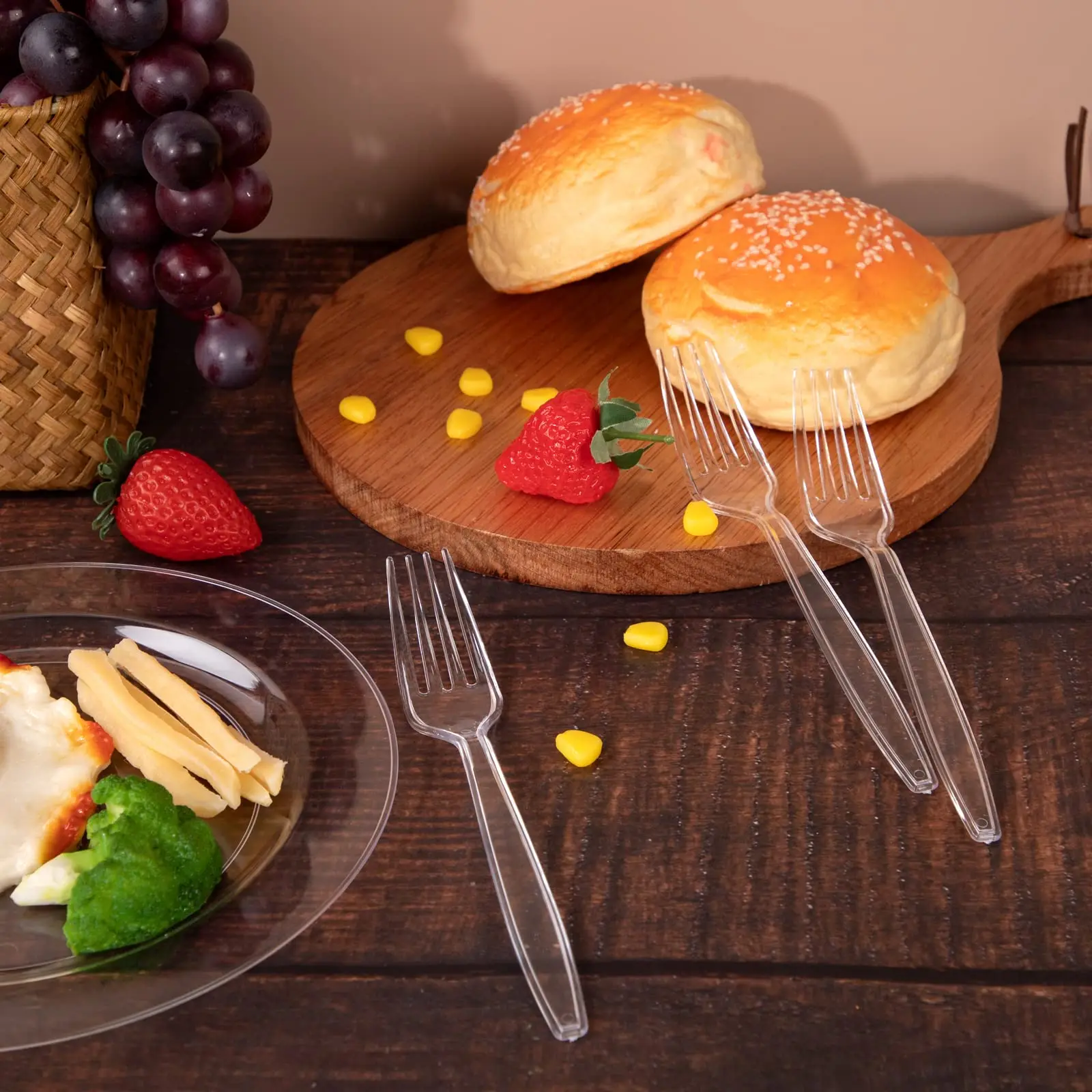 Clear Plastic Forks - Heavyweight & Customizable Utensils
