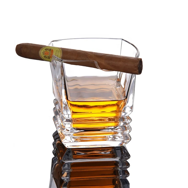 N36 bar Drinking Crystal clear Glass Whiskey Cigar Tumbler Cup with ...