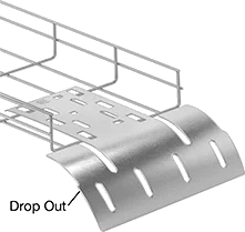 Cable Tray Dropout Waterfall Style 90mm Wide 200mm Long 10 PCS Zinc ...