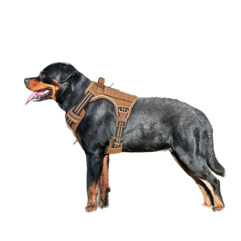 Heavy Duty Tactical Dog Harness for Large Dogs, No Pull Adjustable ...