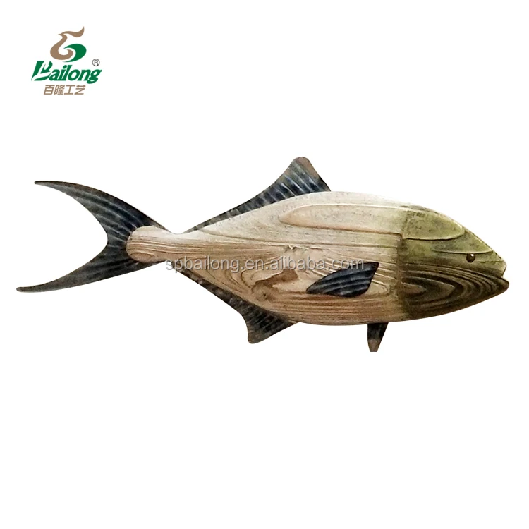 Rustic Wood Fish Shape Nautical Crafts for Home Decor