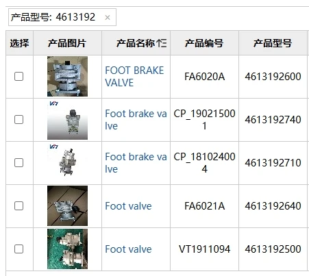 VIT-U Truck Spare Parts - Foot Brake Valve 4613192740