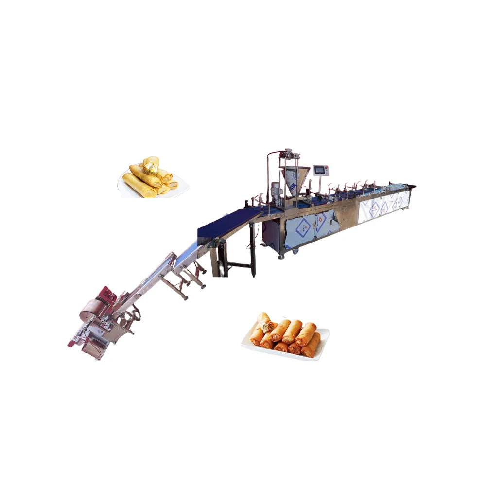 Semi-automatic Spring Roll And Samosa Production Line High Quality Efficient Egg Roll Spring ...