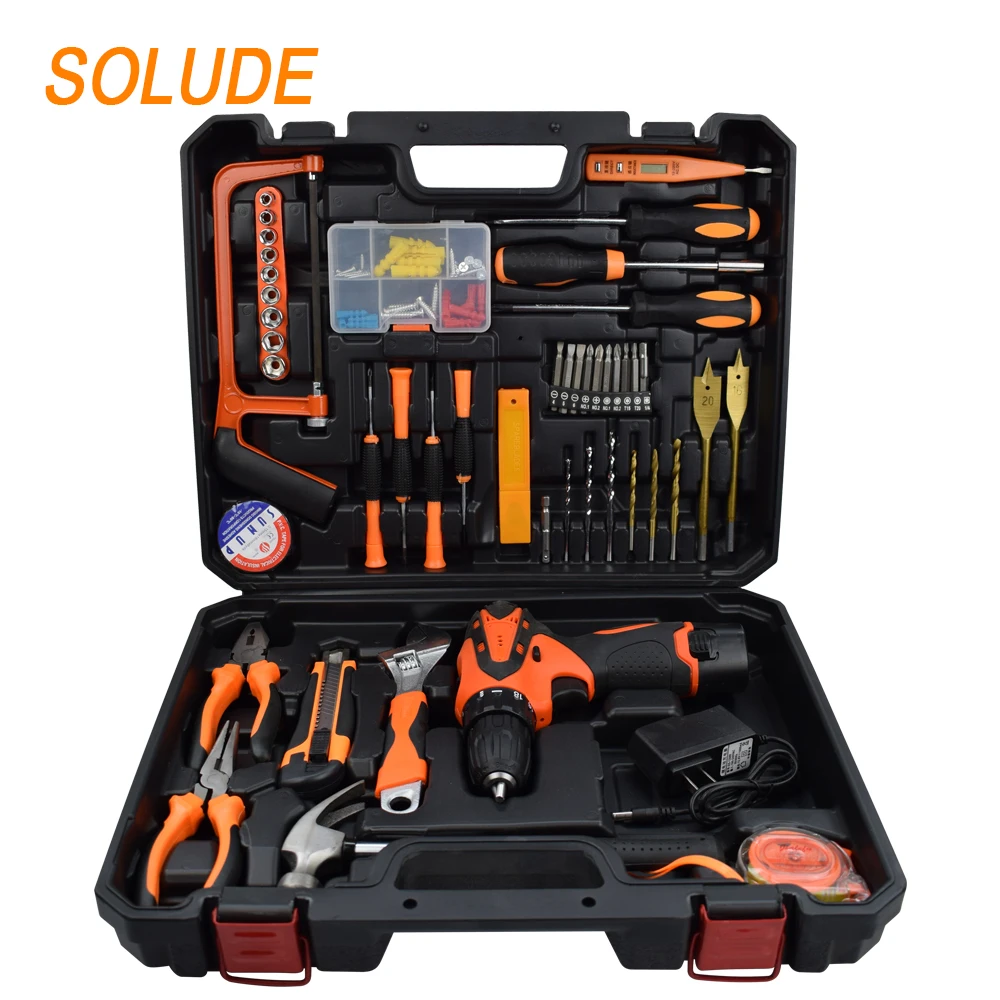 Solude 96PCS Cordless Tools Set Combo 12v Professional Box Rechargeable ...