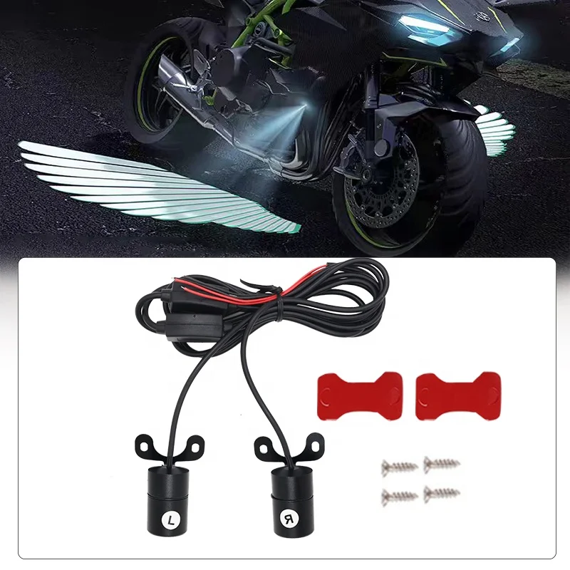 Motorcycle Angel Wings Projection Light Kit,Underbody Waterproof Ghost ...