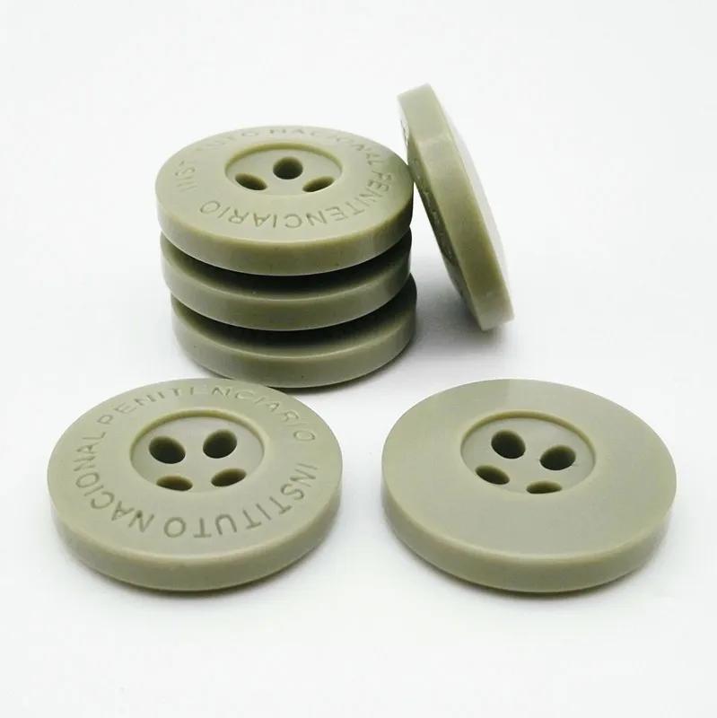 30L 19mm Plastic Resin Button with Engraved Logo for Coats