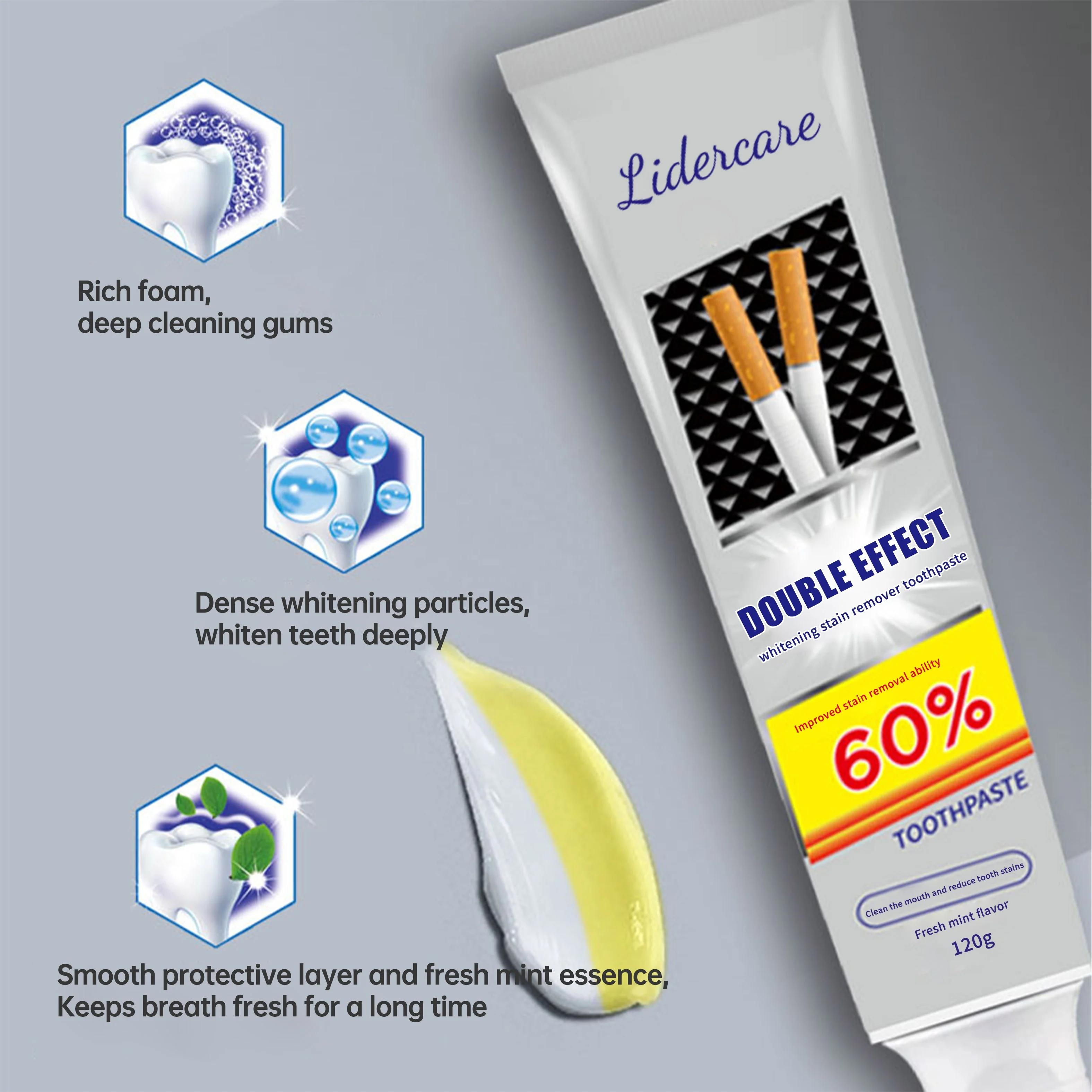 Whitening Stain Remover Toothpaste Teeth Removing Cigarette Stains ...