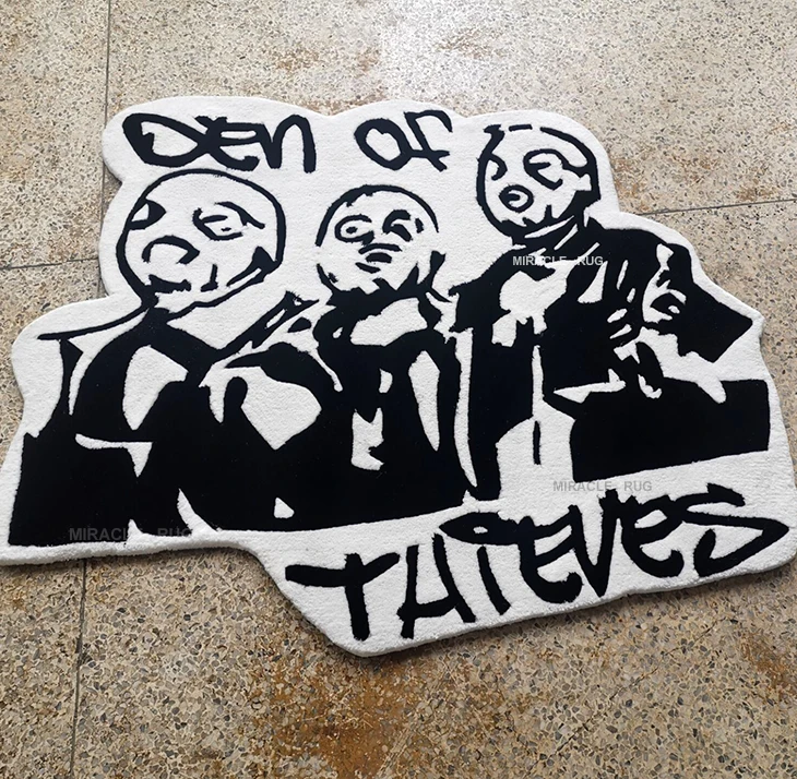 Custom Rug Modern Cd Pattern Hand Tufted 3d Customized Logo Rug Custom ...