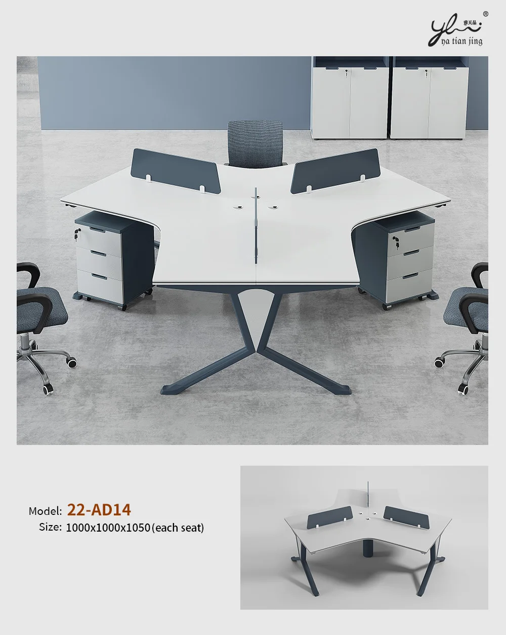 Luxury Staff Office Desk with Drawer Office Furniture Workstat Modular ...