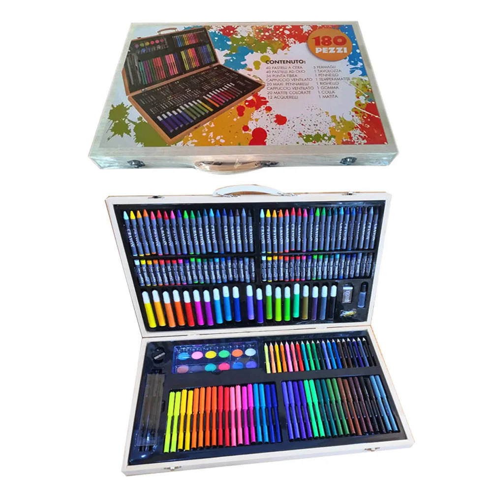 Boite De Coloriage Enfant - 180PCS Professional Art Set