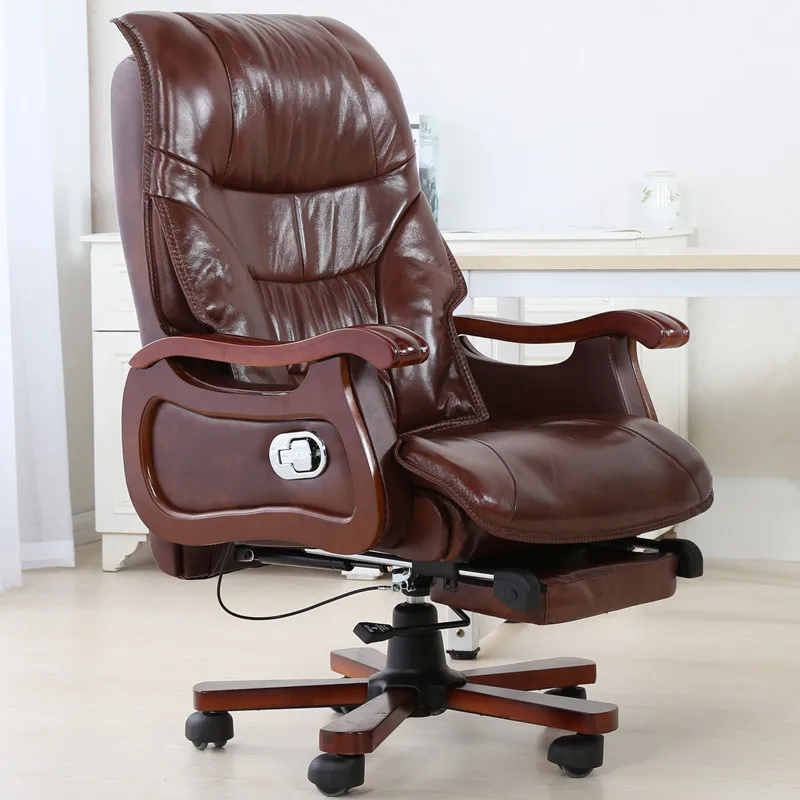 Luxury Leather Office Chair Pu Executive Chair Swivel Big Boss Chair ...