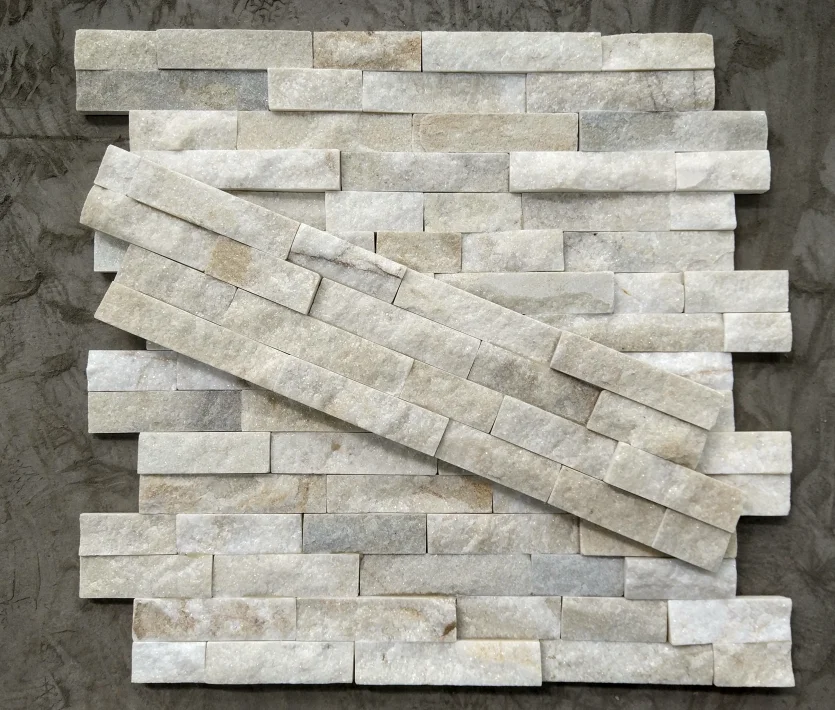 Natural White Quartzite Interior Stone Ledger Panel For Walls - Buy ...