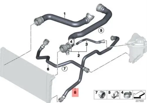 Bmw 5 Series Coolant Hose For Car Cooling Systems - Oem | Wholesale
