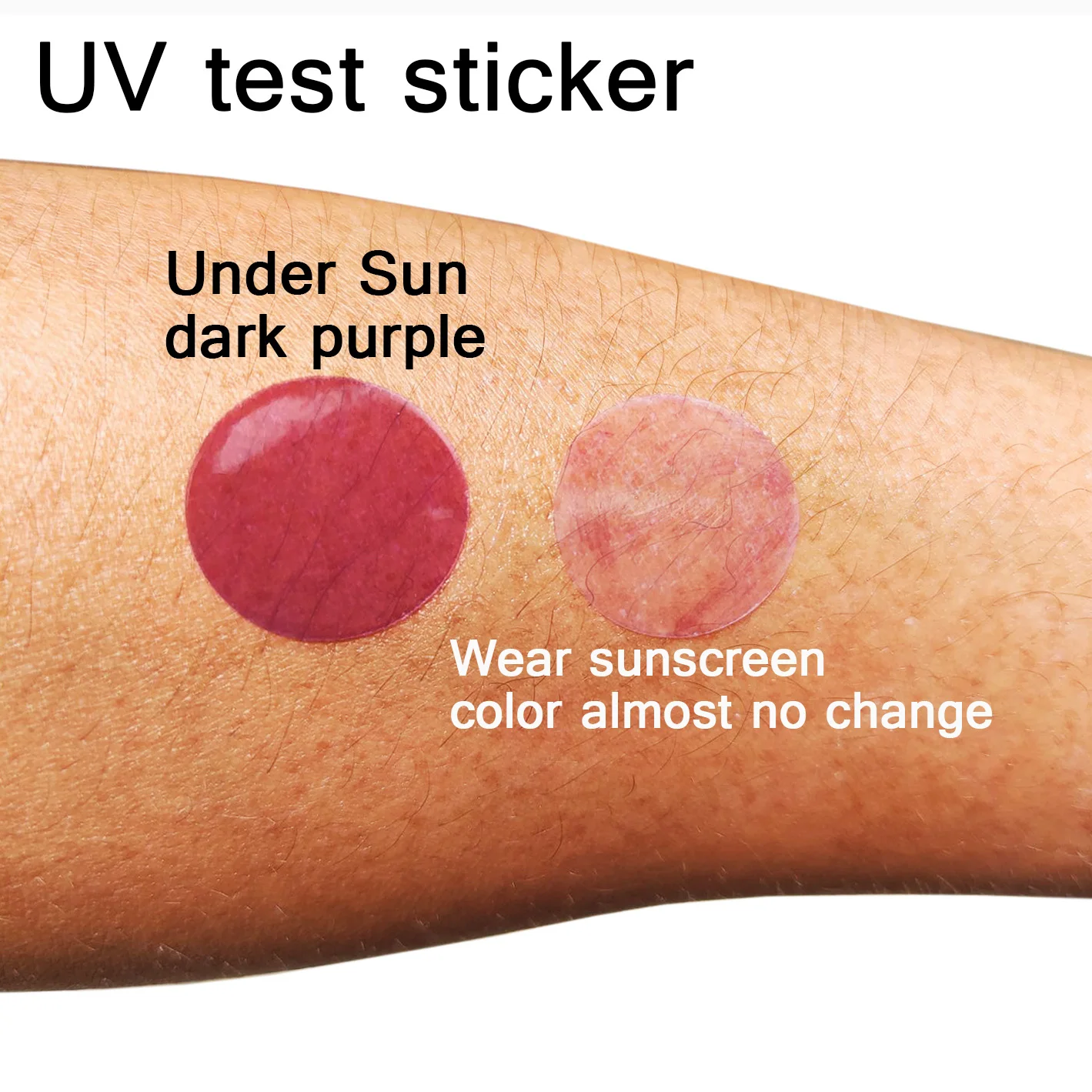 Custom Uv Discoloration Sticker Sunscreen Uv Damage Skin test Sticker ...