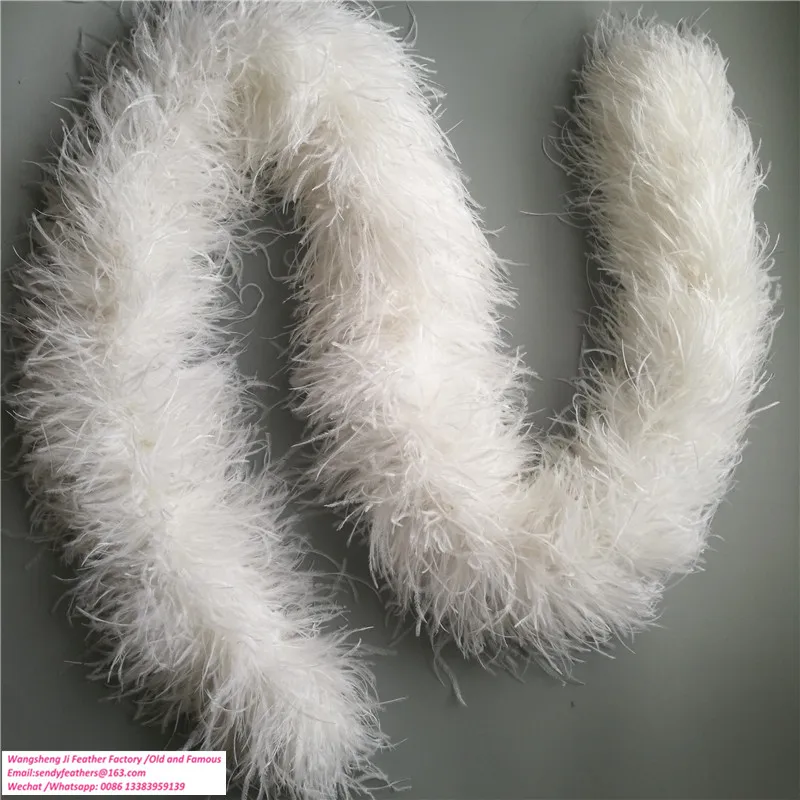 Wholesale Heavy Fluffy White Black 20ply Feather Scarf Sexy Robe Trim ...