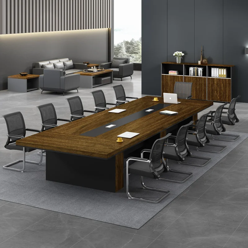 10 Seater Conference Table - Solid Wood for Modern Offices