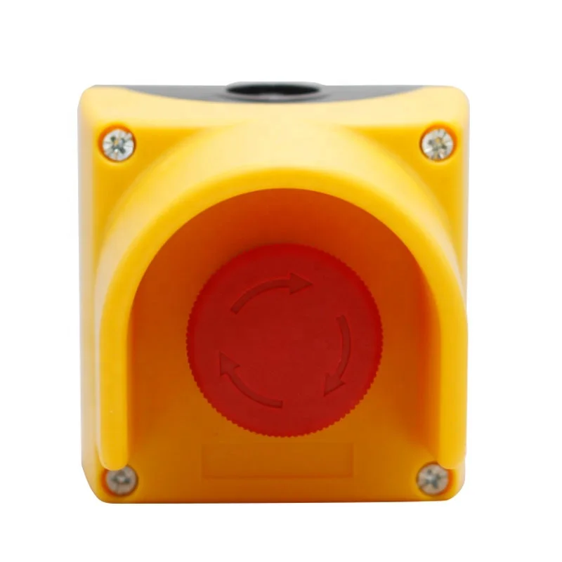 Waterproof Emergency Stop Switch Control Box Red Sign Mushroom Push ...