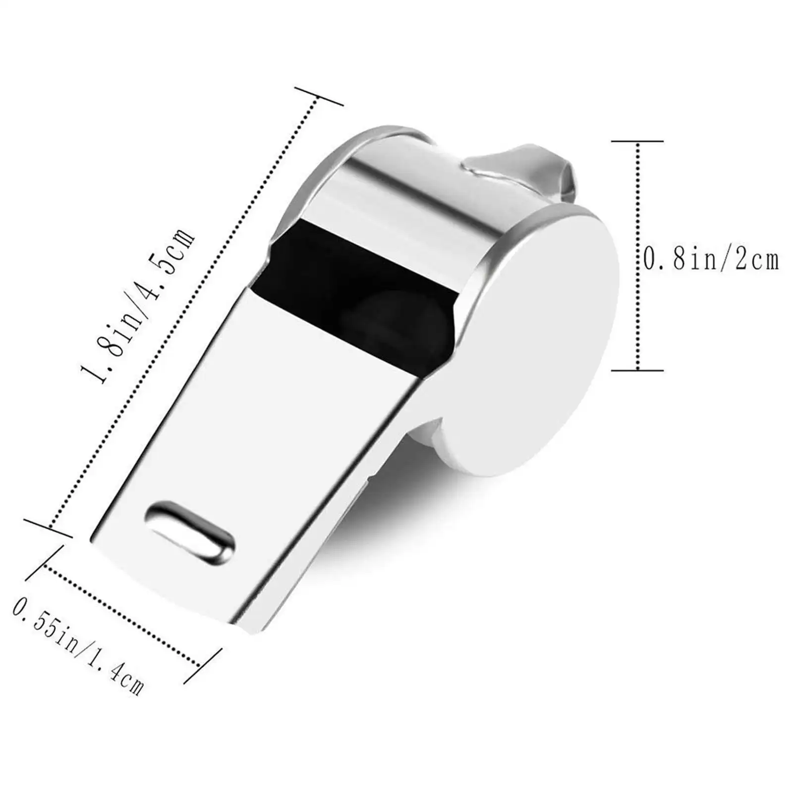 Custom Referee Match Metal Whistle with Logo - Stainless Steel