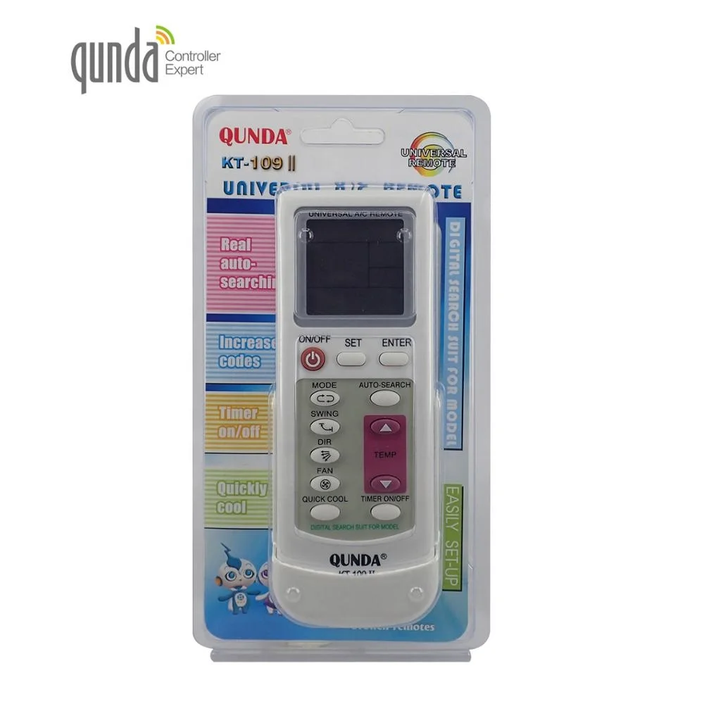 Qunda Kt-109ii Classical Version Universal Air Conditioner Remote Control - Buy Air Conditioner ...