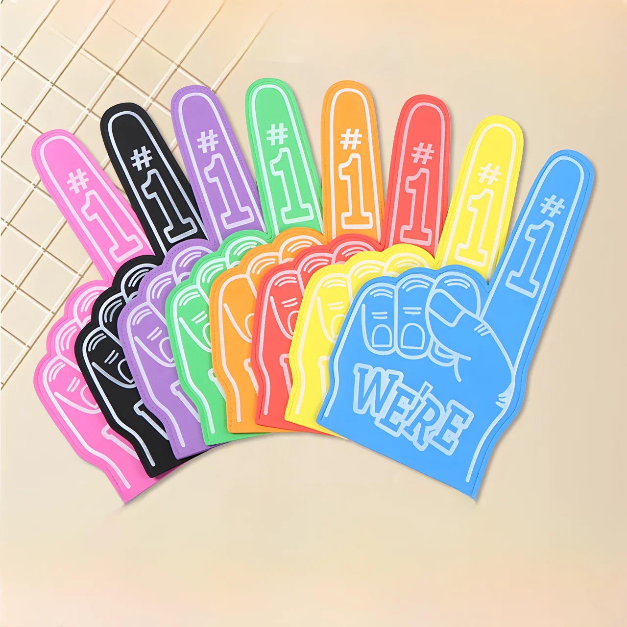 Cheering Fun Hand Foam Giant Finger Gloves - Cheerleading Props