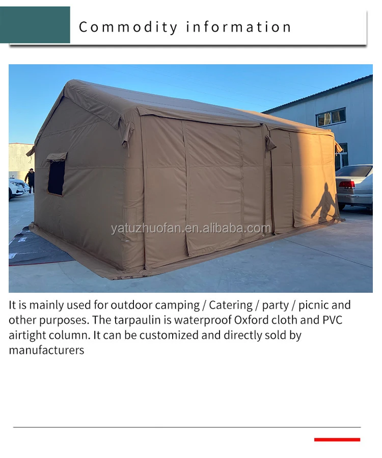 Inflatable Waterproof Camping Tent 3x6m, Durable Middle East Style ...