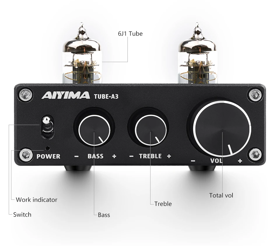 Aiyima 6j1 Tube Amplifier Bile Preamplifier Hifi Preamp Treble Bass ...