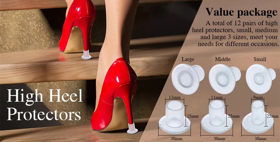 Women's PVC High Heel Protectors Antislip Dancing Shoes Covers with ...