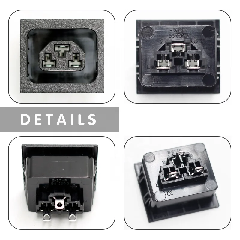 Snap in Type IEC 320 Power C39 Connector Inlet Power Socket