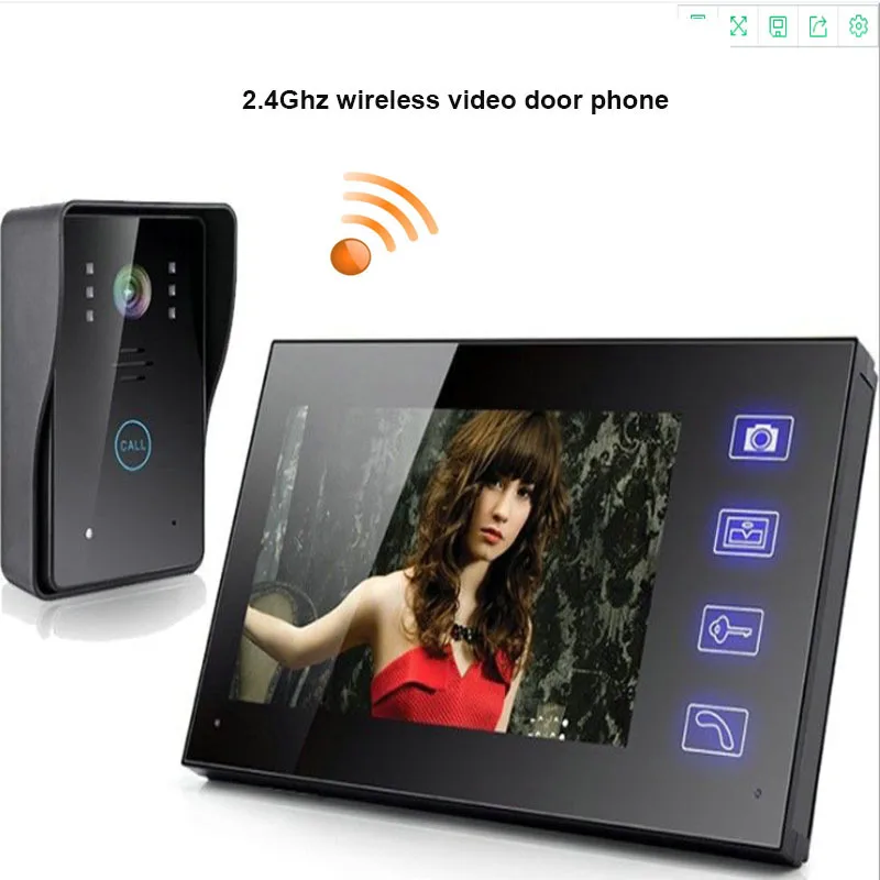 Wireless Video Door Phone With Battery Powered For 7 Inch Doorbell ...