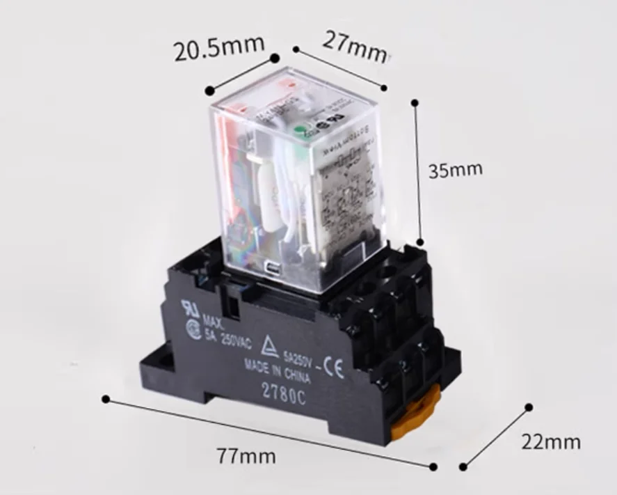 Cheap Original Intermediate Relay My2n-j My2n-gs Ly2n-j 8 Feet Dc6/12 ...