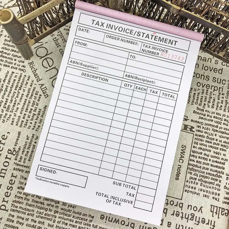 Eco-friendly Custom Sales Order Book Receipt Invoice Duplicate ...