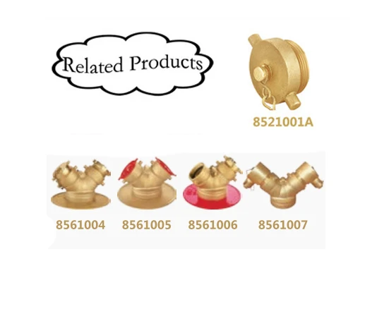 Two Way Fire Hydrant Straight Body FM&UL Brass Siamese Connections with ...