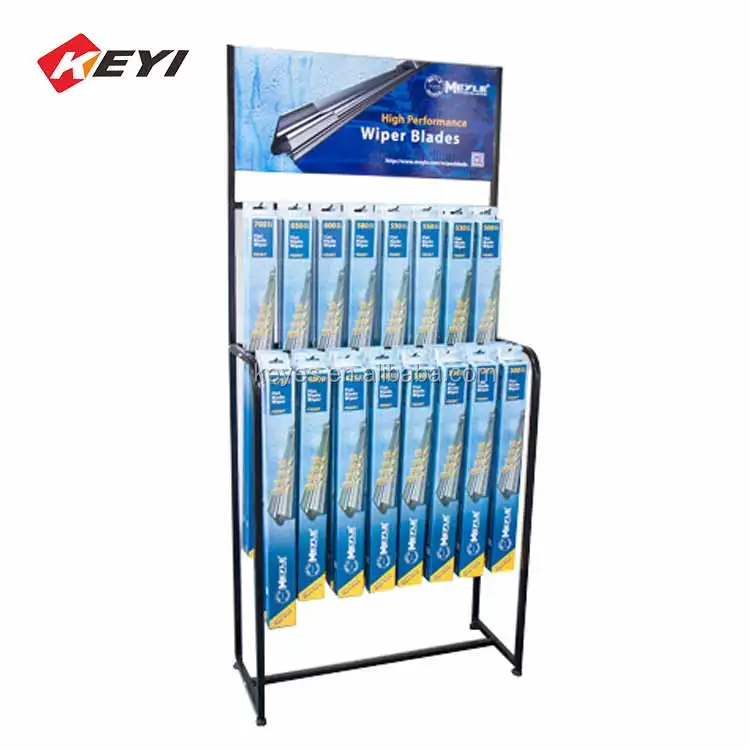 Customized Retail Shop Floor Wiper Blade Display Stand