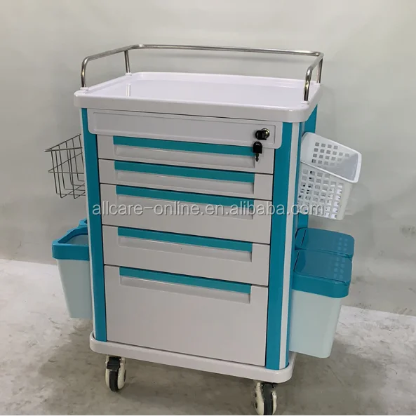 Abs Plastic Medical Trolley Hospital Emergency Delivery Trolley For ...