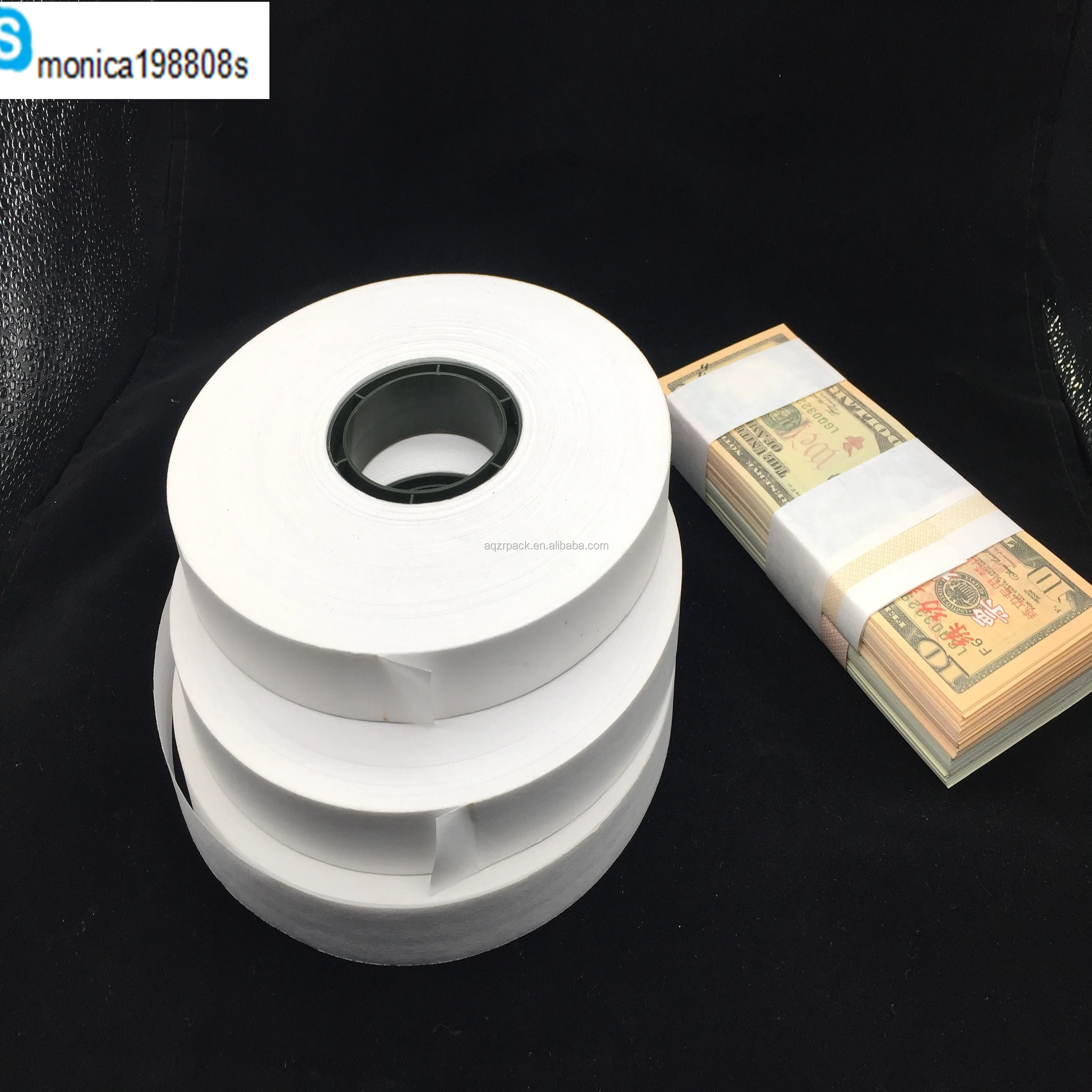 Plain White Or Brown 20mm Wide 150m Long Kraft Paper Banding Currency ...