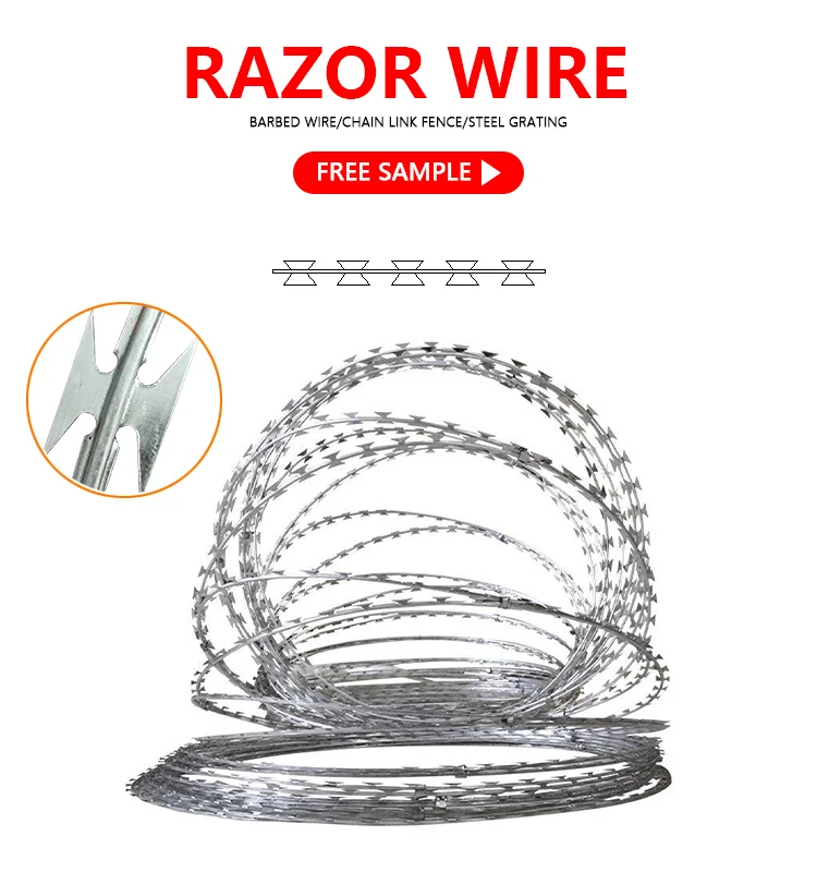 Anti Climb Spike Wall Bto 22 Bto 30 Concertina Razor Wire For Fence ...