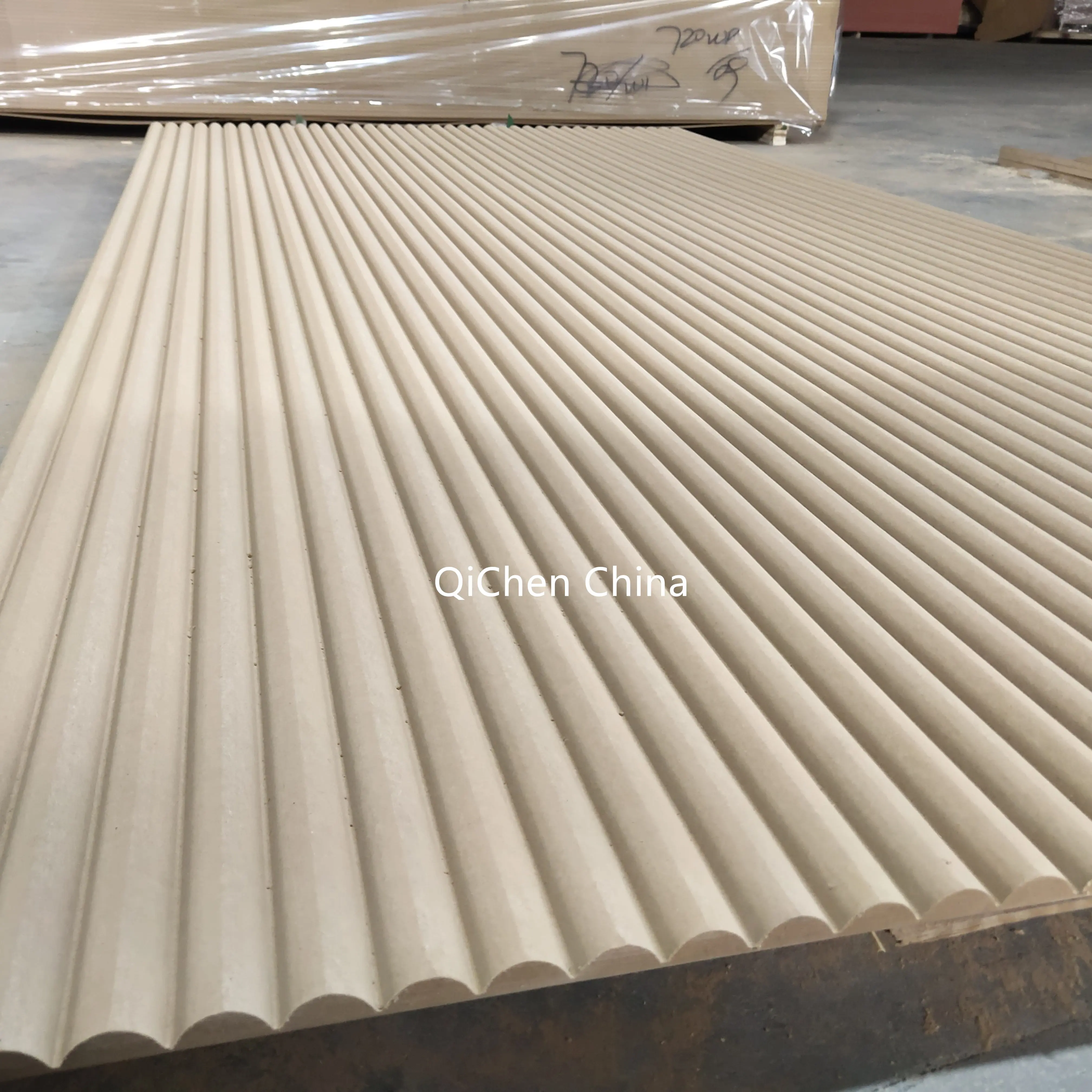 Decoration MDF Wave Timber Corrugated 3D MDF Panel Flexible for Wall ...