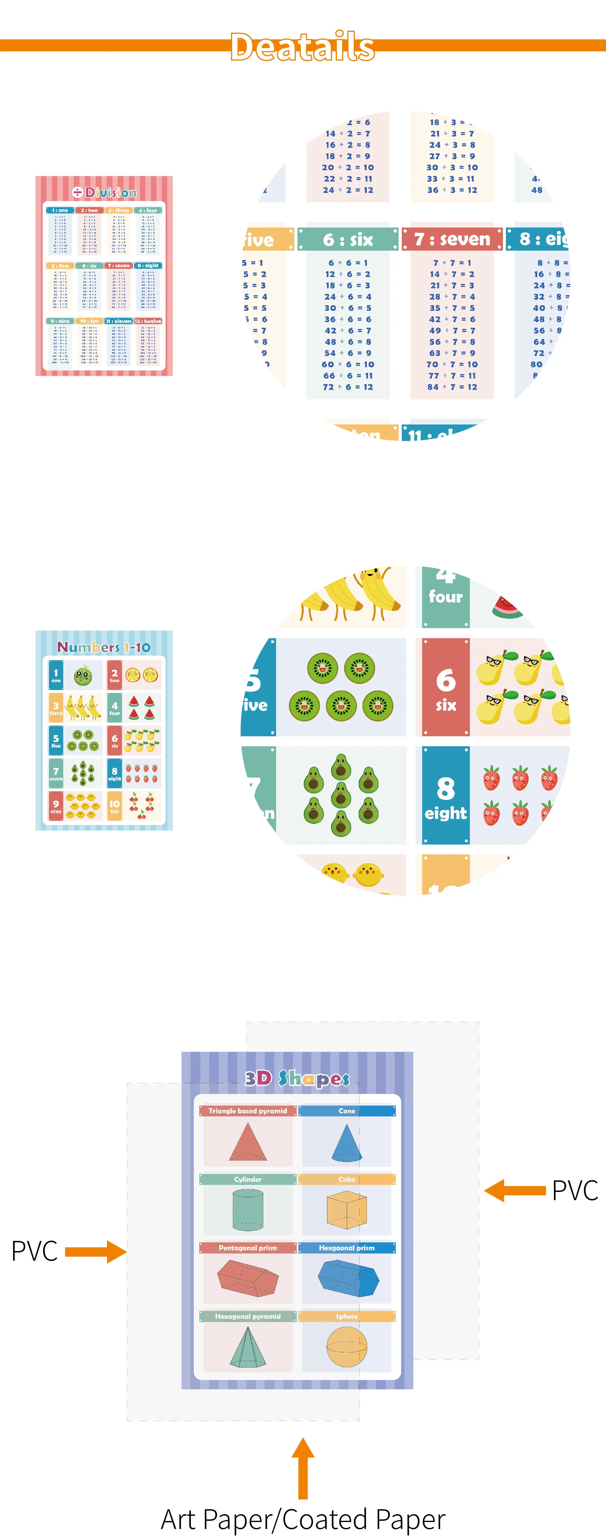 Double-sided Alphabet Educational Posters Cards With Upper And Lower ...