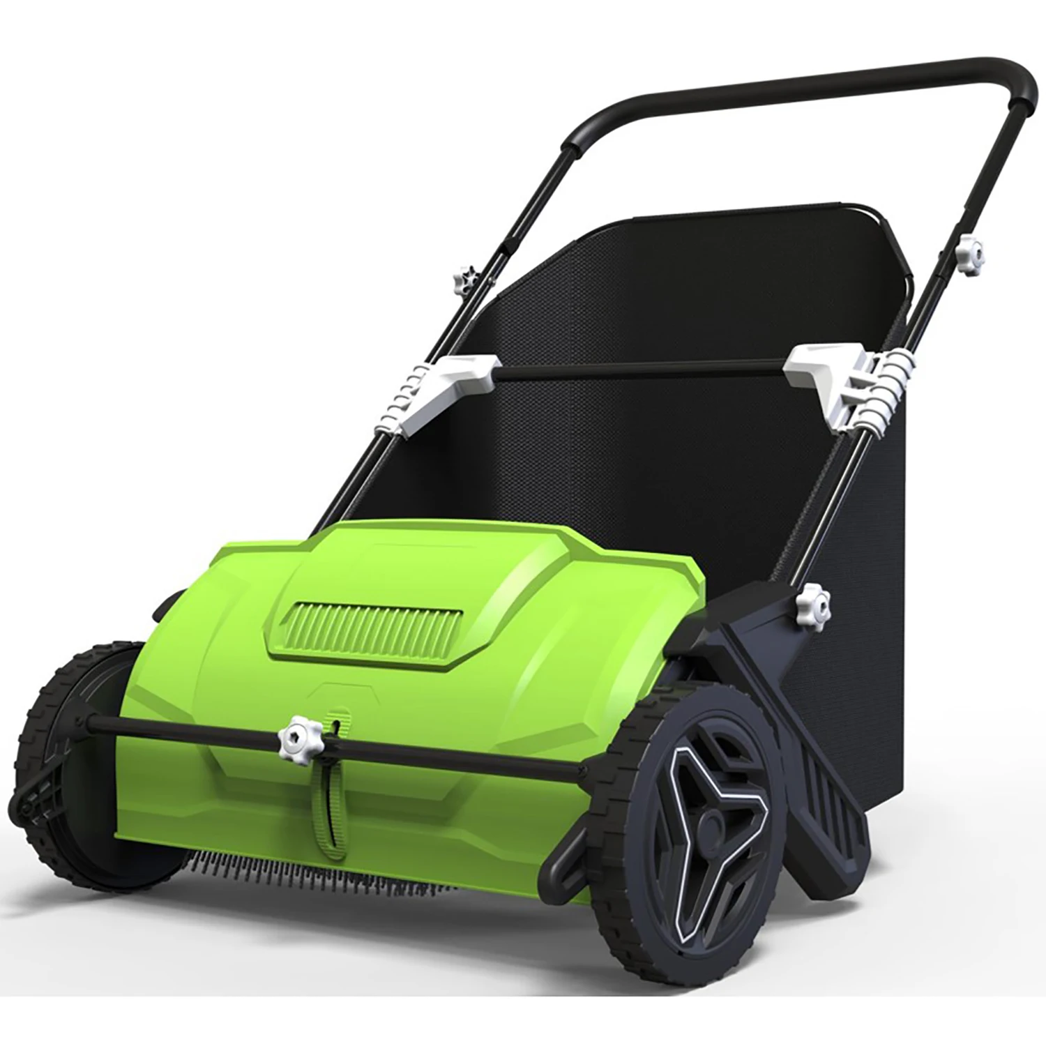 VERTAK Hand Push Lawn Sweeper Walk-Behind Garden Waste Leaf Bag ...